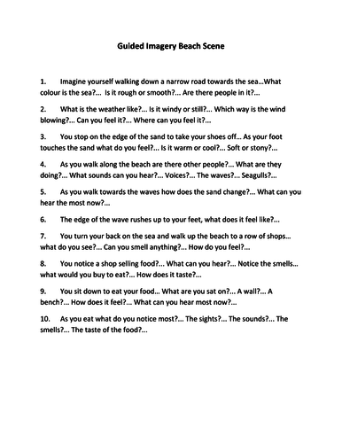 DESCRIPTIVE WRITING - DESCRIBE A BEACH SCENE LOWER ABILITY KS3 OR KS4 ...