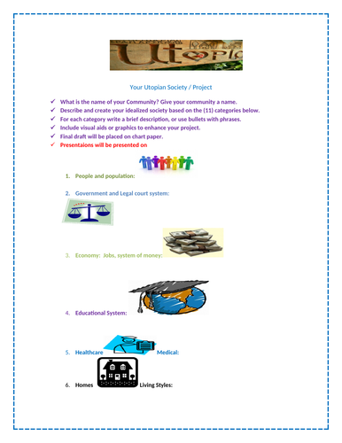 Creating a Utopian Society | Teaching Resources