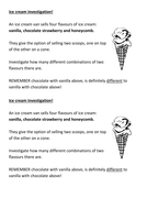 Maths ice cream investigation (working systematically) | Teaching Resources