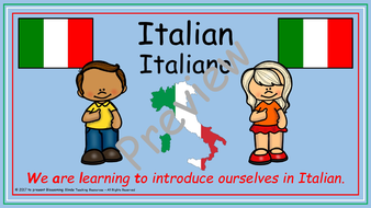 Italian lesson and resources - Introducing yourself/Saying your name ...