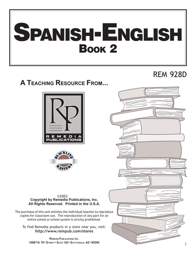Spanish-English Vocabulary-Building Activities 2 | Teaching Resources