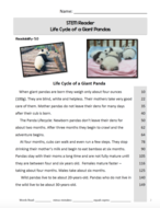 STEM Reader: w/ ELA - Giant Pandas - Life Cycles and Ecosystems - Print ...