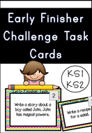 Early Finisher Challenge Task Cards for KS1/KS2 | Teaching Resources