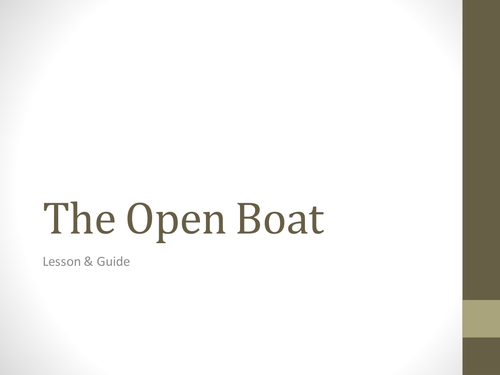 The Open Boat - IGCSE World Literature - Presentation & worksheet ...