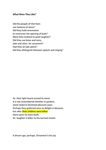 OCR Conflict Poetry Cluster - ALL poems analysed | Teaching Resources