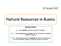 Russia's Natural Resources | Teaching Resources