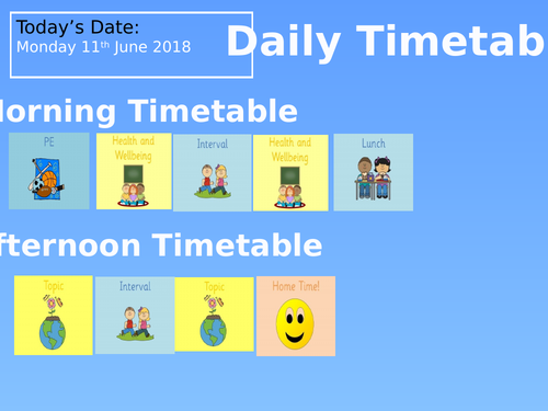 Editable Daily Timetable | Teaching Resources