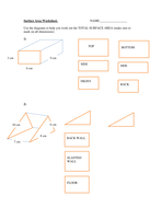 Scaffolded Surface Area Worksheet | Teaching Resources