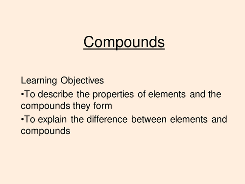 Elements and compounds | Teaching Resources