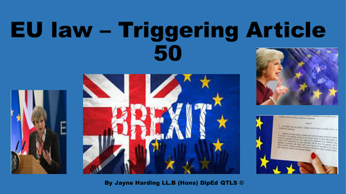 EU Law triggering Article 50 | Teaching Resources