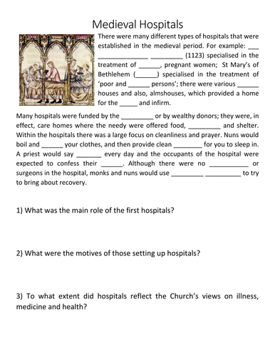 AQA History GCSE Britain: Health and the People - Medieval Medicine ...