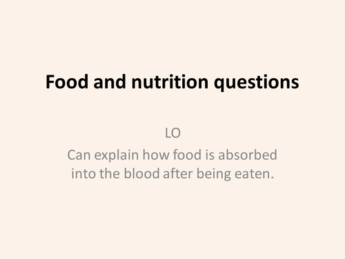 Food and nutrition | Teaching Resources