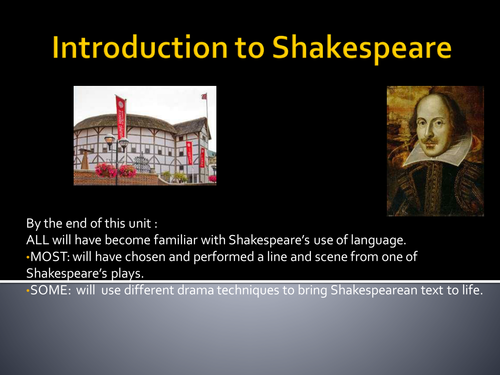 DRAMA MODULE: INTRODUCTION TO SHAKESPEARE | Teaching Resources