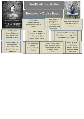 MISS PEREGRINES HOME FOR PECULIAR CHILDREN | Teaching Resources