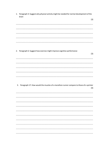 Edexcel Biology A level Questions on the Unit 5 scientific article June ...