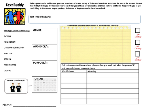 Text Buddy - to support fiction and non-fiction unseen text reading ...