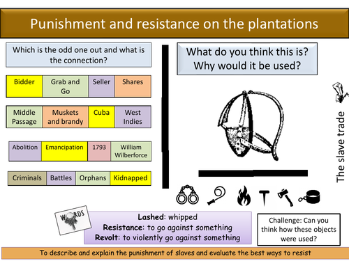 Slave punishments and resistance | Teaching Resources