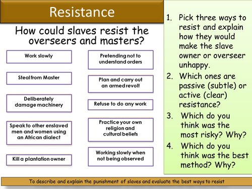Slave punishments and resistance | Teaching Resources