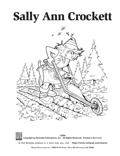 Sally Ann Crockett: Read & Color | Teaching Resources