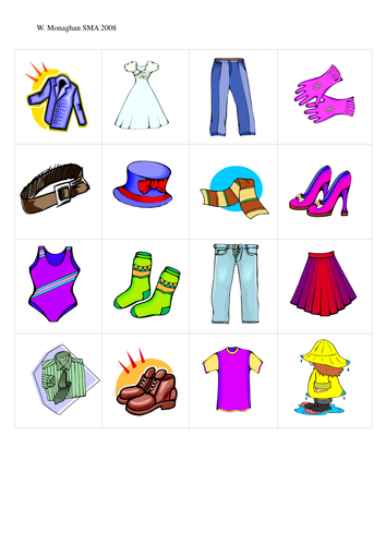 Clothes- Les vêtements | Teaching Resources