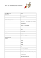 Mira 1, 2, 3 Spanish REVISION BOOKLET | Teaching Resources