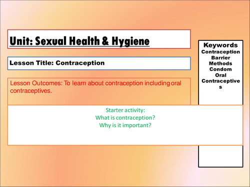 Contraception Explained | Teaching Resources