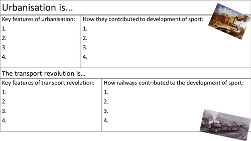 Urbanisation and Transport Worksheet | Teaching Resources