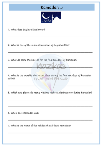 Ramadan and Eid–Ul-Fitr | Teaching Resources