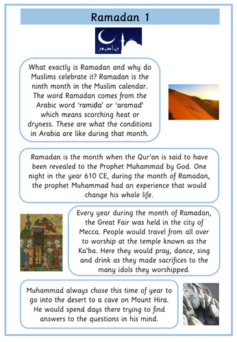Ramadan and Eid–Ul-Fitr | Teaching Resources
