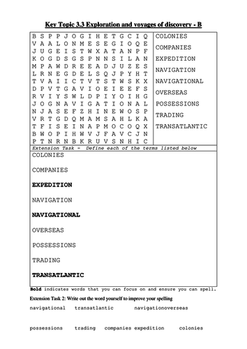 Elizabethan England Word search Unit 2 & 3 Bundle | Teaching Resources