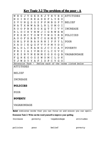 Elizabethan England Word search Unit 2 & 3 Bundle | Teaching Resources