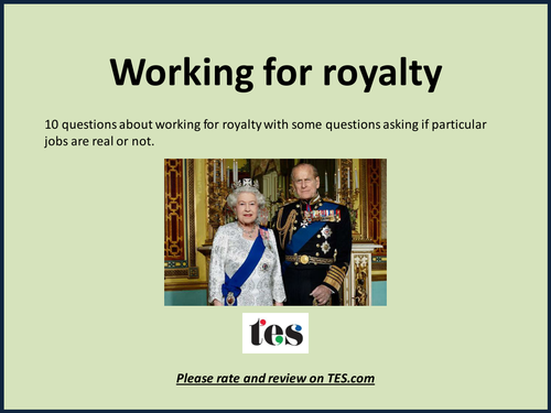 Careers resource- working for royalty | Teaching Resources