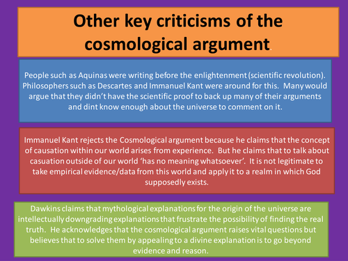 A level philosophy- Cosmological argument | Teaching Resources