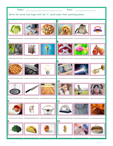 Phonics T Sound Photo Worksheet | Teaching Resources