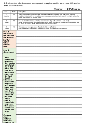AQA GCSE Geography - Natural Hazards Exam Questions | Teaching Resources AQA GCSE Geography - Natural Hazards Exam Questions | Teaching Resources