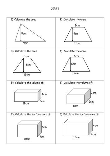 Area of 2D shapes | Teaching Resources