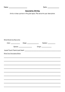 Descriptive Writing - Grade 5 - Worksheet 3 | Teaching Resources