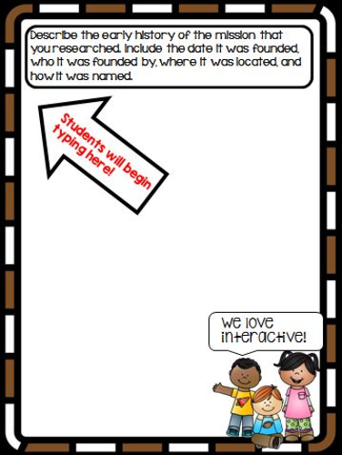 Google Drive California Mission Report for Google Classroom | Teaching ...