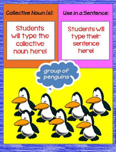 Google Drive Collective Nouns Digital 2nd Grade Activities for L.2.1.A ...