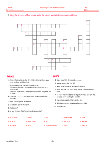 All about Snow – Types of SNOW; (PPT/Quiz/Teacher Notes/Quick Review ...