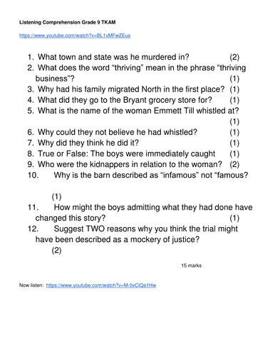 Listening Comprehension | Teaching Resources