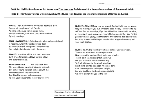 Romeo and Juliet comparing and contrasting Friar Lawrence and Nurse ...