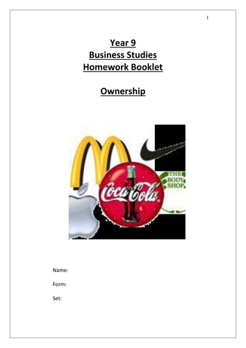Full Year 9 Business Studies SOW and resources for 9 topics (baseline ...