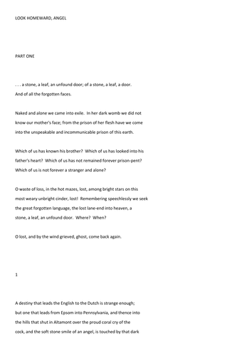 20th century fiction- bundle of 30 extracts (b) | Teaching Resources