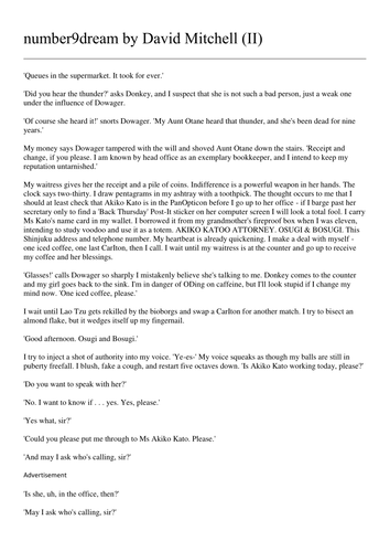 21st century fiction- bundle of 30 extracts (a) | Teaching Resources