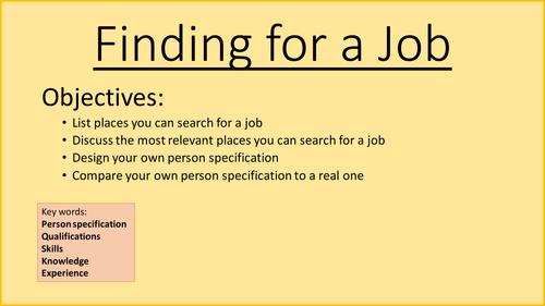 How to find a job- careers lesson | Teaching Resources