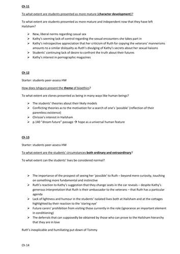 English Literature: Never Let Me Go: Modern texts | Teaching Resources