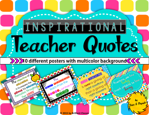 Teacher Appreciation- Inspirational Quotes Posters/End of the Year ...