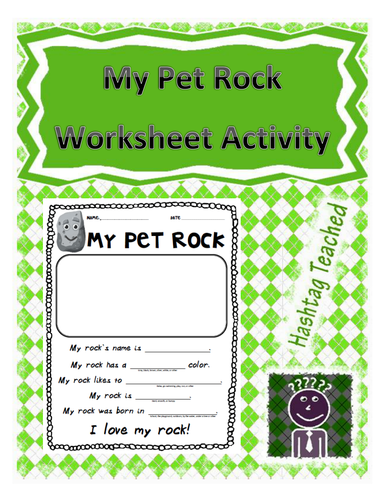 My Pet Rock Activity Template (Everybody needs a rock) | Teaching Resources