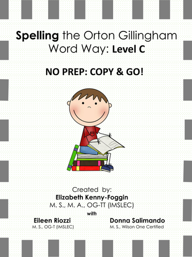 Orton Gillingham Spelling Series: Level C | Teaching Resources